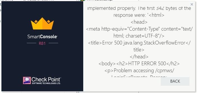 Smart Console Login Error R81 - Check Point CheckMates
