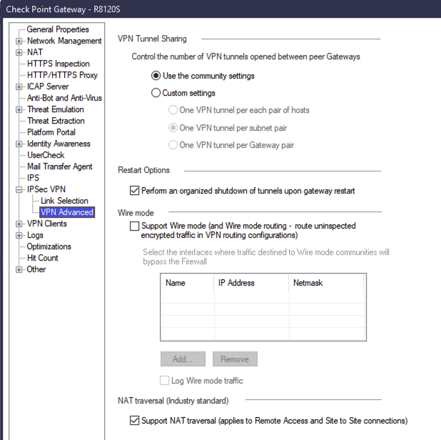 Solved Disable Nat T In Checkpoint Gw Check Point Checkmates