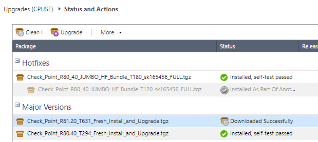 Upgrade from R80.40 to R81.20 - Check Point CheckMates