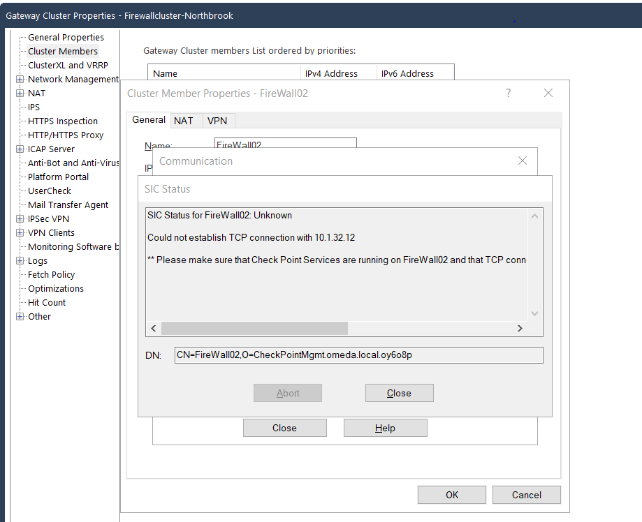 Solved: SmartConsole R81.10 lost connectivity to one of my... - Check ...