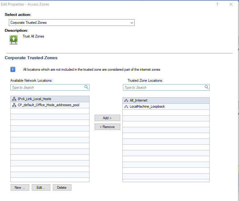 Firewall Trusted_Zones - Check Point CheckMates