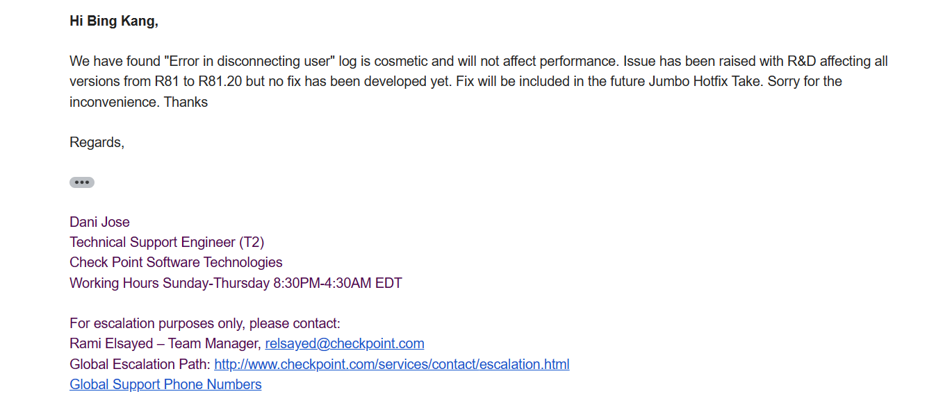 SNX connection failed - Check Point CheckMates