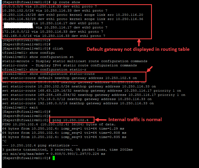 I want to change the routing configuration in Azur... - Check Point ...