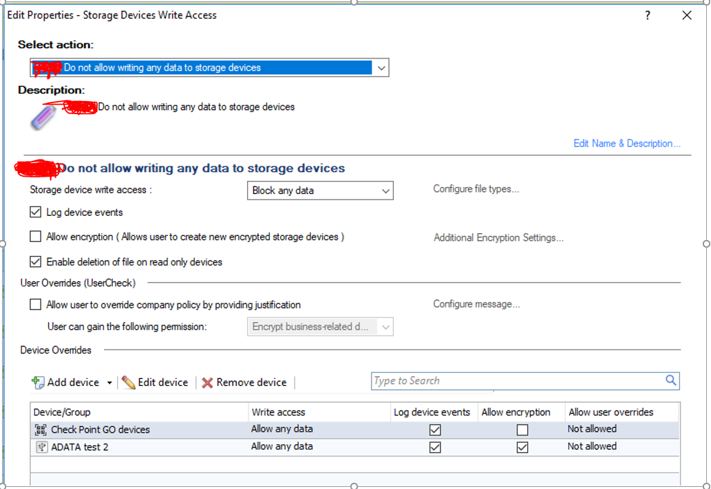 Media Encryption & Port Protection creating Device... - Check Point ...