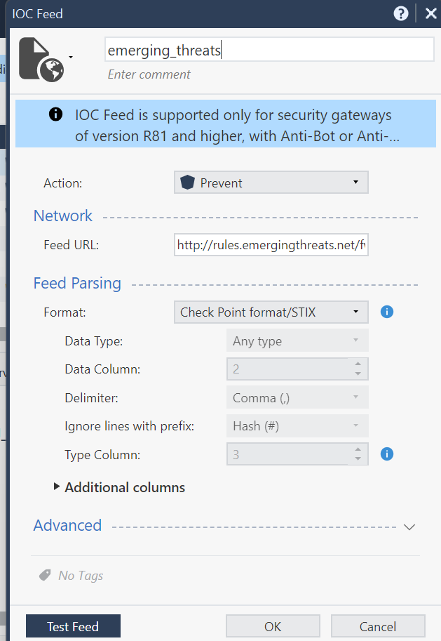 Solved Ioc Feed Using Csv Or Txt Check Point Checkmates
