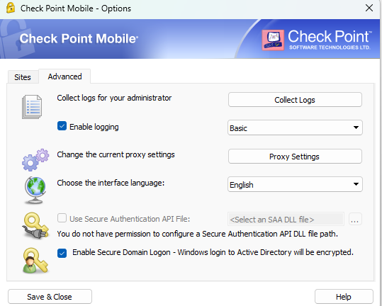 Solved Checkpoint Vpn Secure Domain Logon Pops Up In The Check
