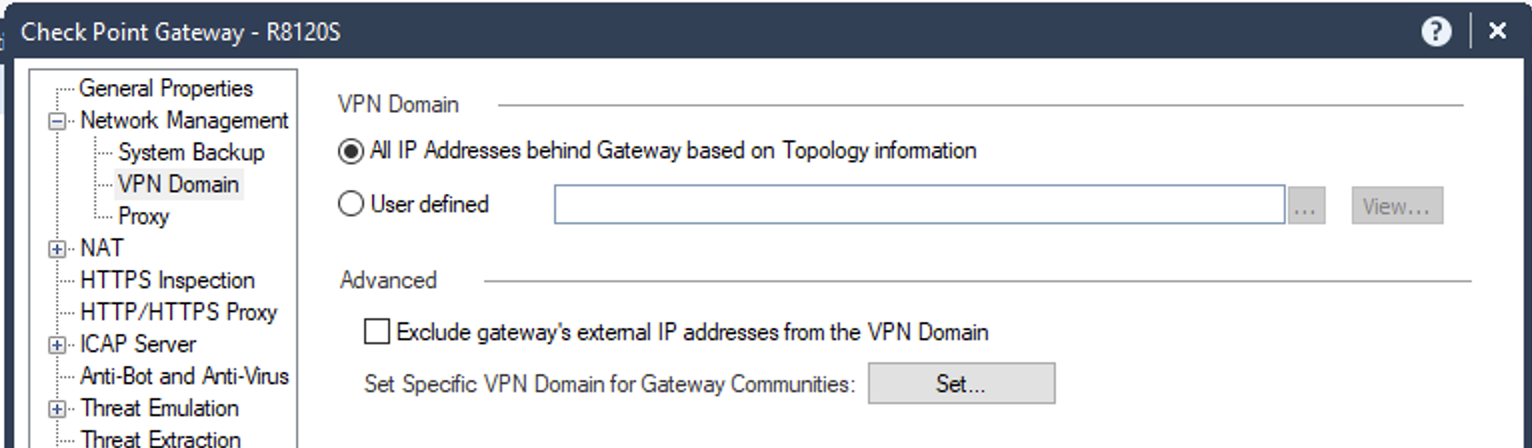Definition Object "Internet" - Check Point CheckMates