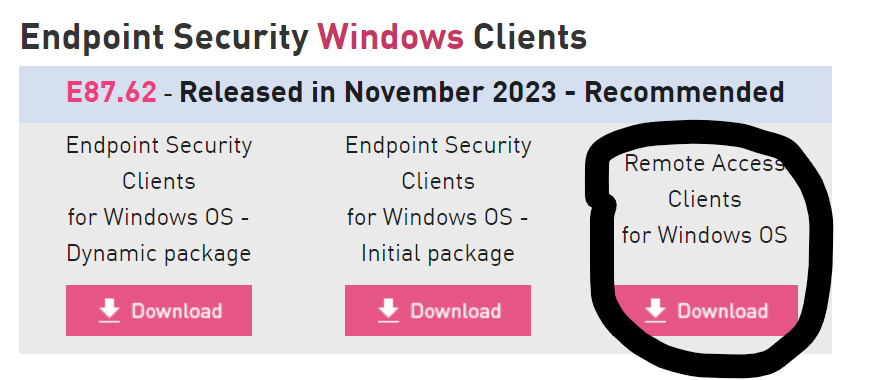 Endpoint security vpn - Check Point CheckMates