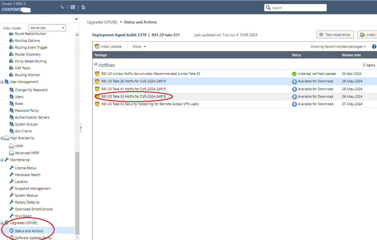 Solved Cpuse Missing On Gateways Check Point Checkmates