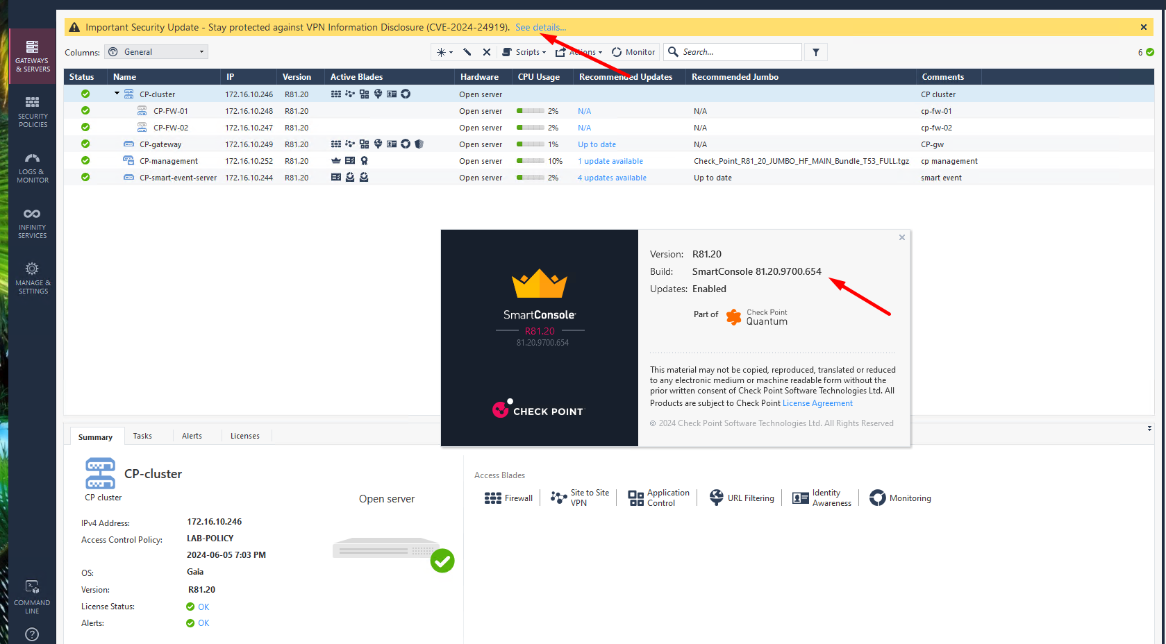 R8120 Smartconsole Build 654 Has Been Released T Check Point