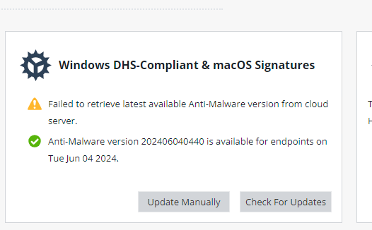 Endpoint Management Server cannot get anti-malware... - Check Point ...