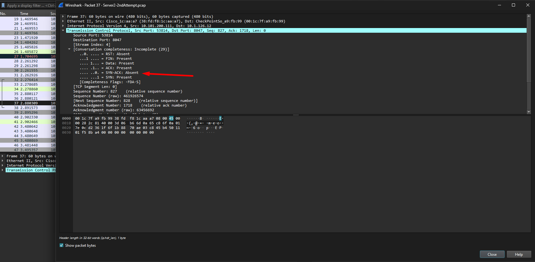 Packet Analysing - Check Point CheckMates