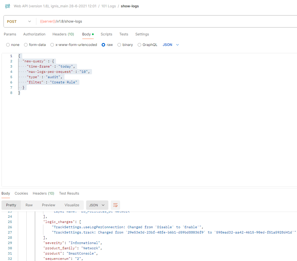 Problems With The Api When Obtaining Audit Logs Check Point Checkmates
