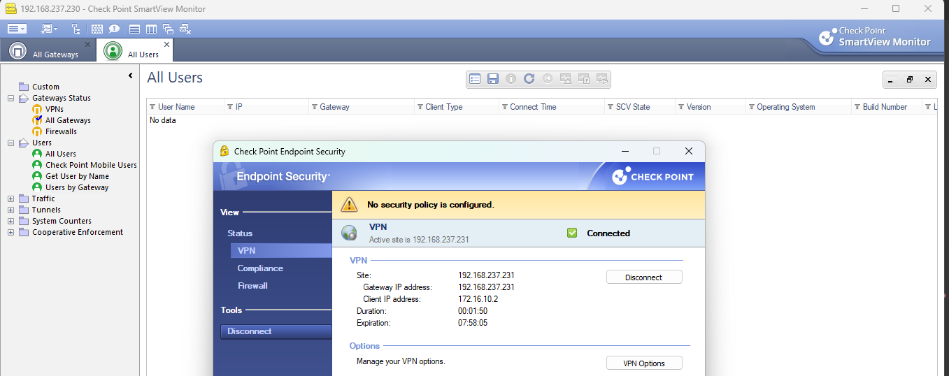 Why does the SmartView monitor did not show connec... - Check Point ...