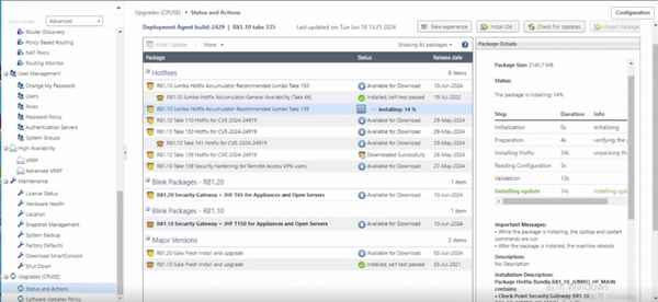 Checkpoint Firewall Upgrade R81.10 Jumbo Hotfix wi... - Check Point ...