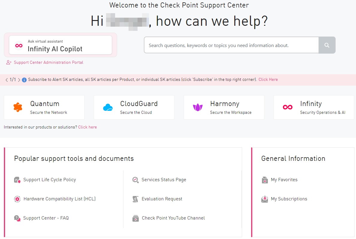New Support Portal - Check Point CheckMates