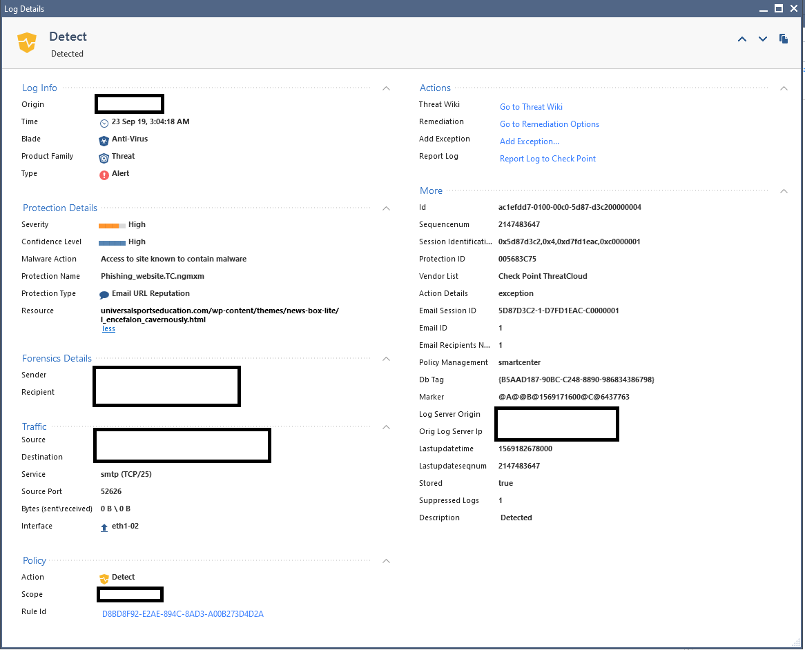 Anti-Virus show logs type alert and not prevent tr... - Check Point ...