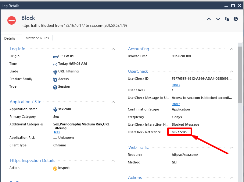 Solved: UserCheck reference does not match - Check Point CheckMates