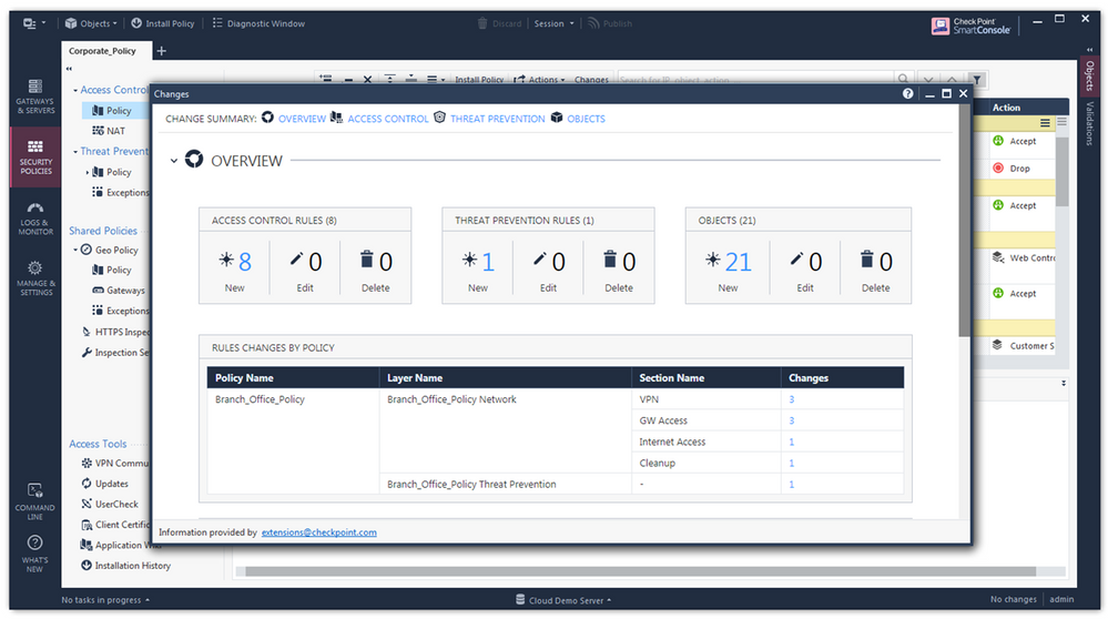 Solved: Review the changes in your current session in Smar... - Check ...