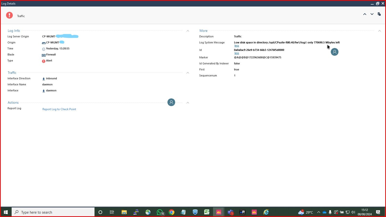Theres No Traffic Log In Smartconsole Check Point Checkmates