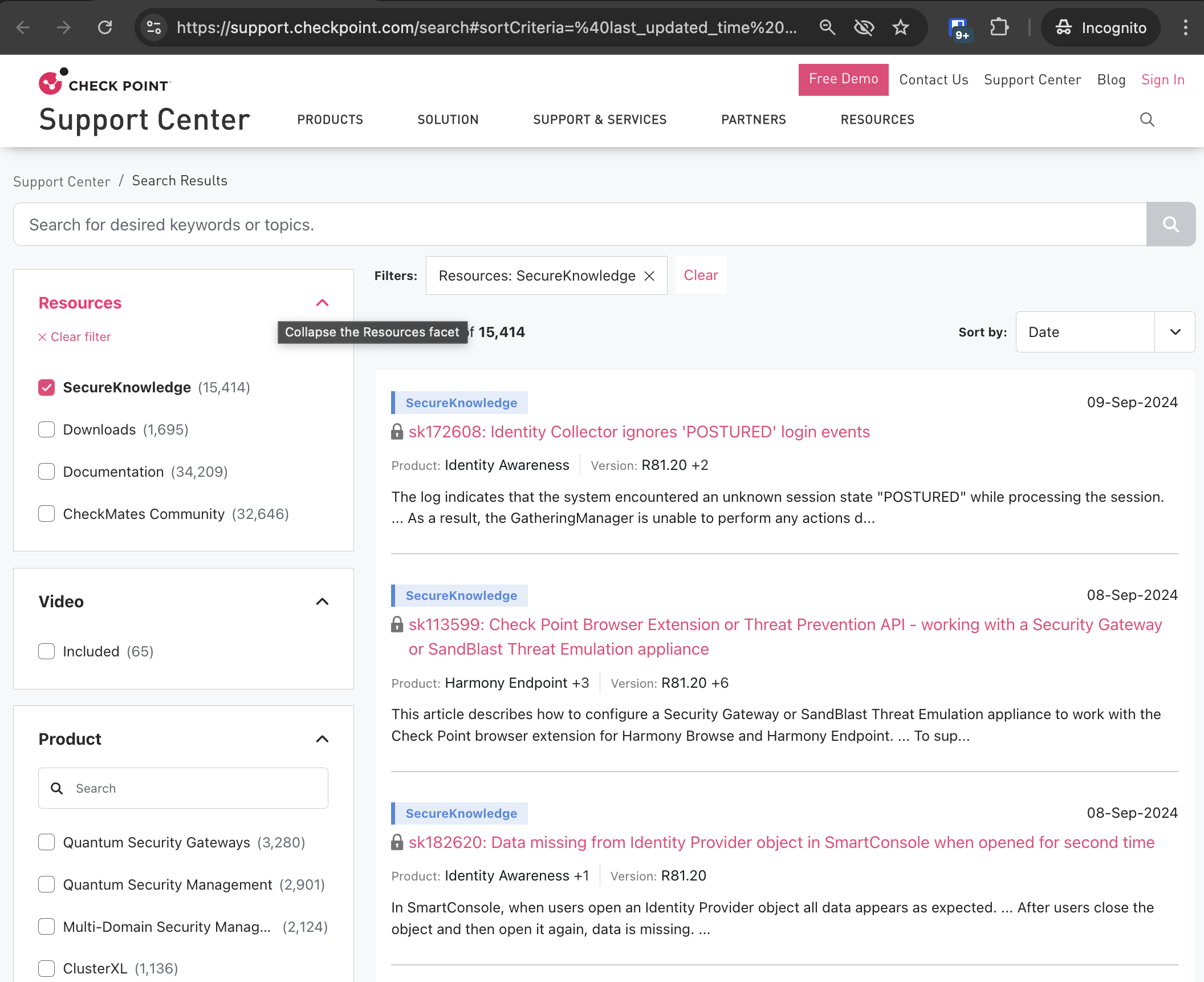 is sorting by date broken in the usercenter ? - Check Point CheckMates