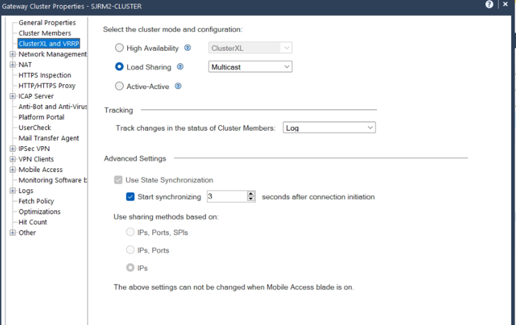 Cluster Load Sharing Issue Check Point Checkmates