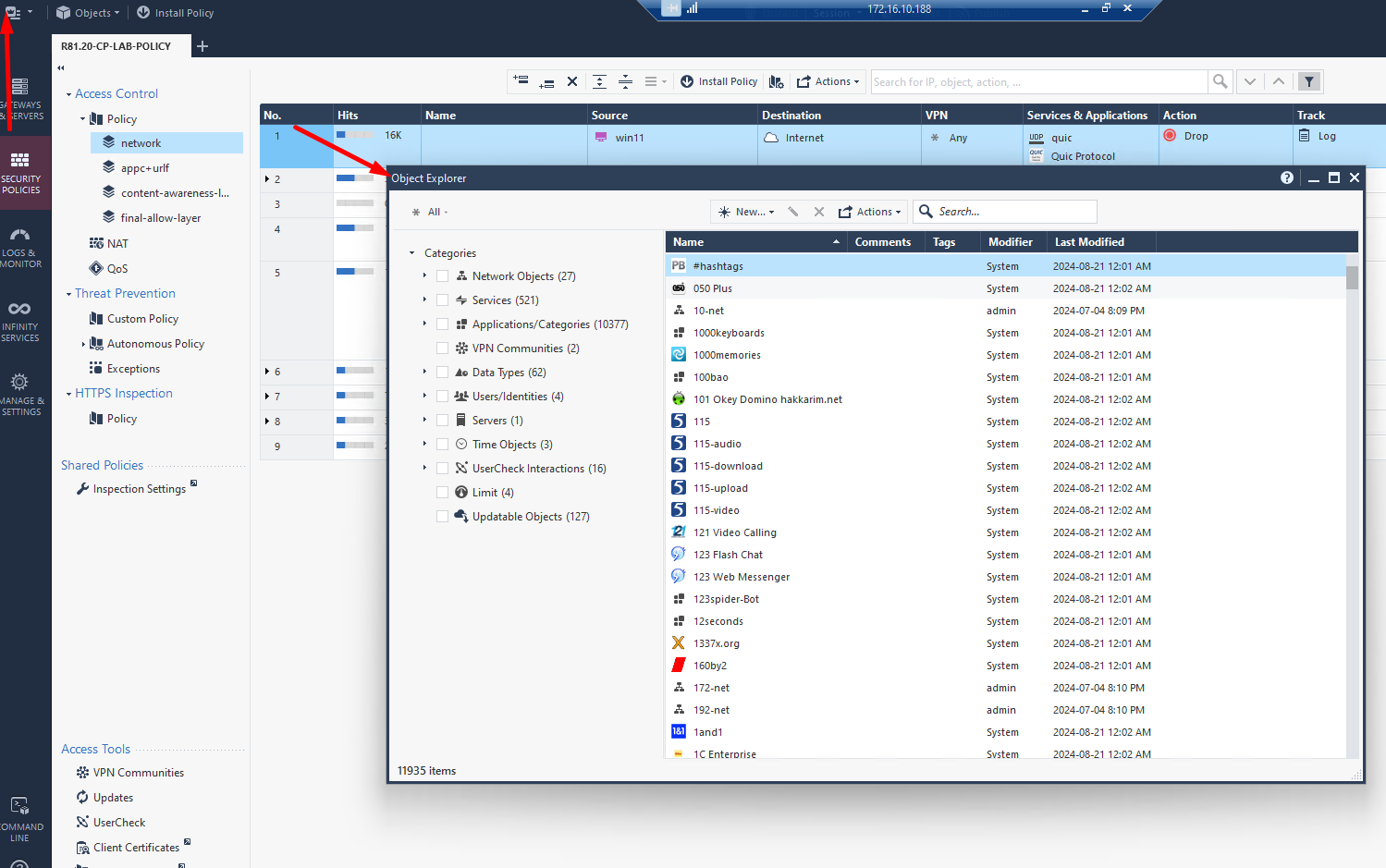 Smartconsole Object Explorer Search Syntax Check Point Checkmates