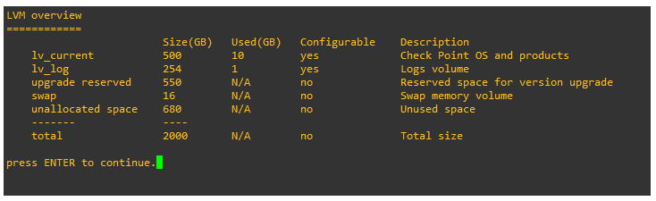 Solved: Recommended R81.20 size partitions on MDS Gaia ini... - Check ...