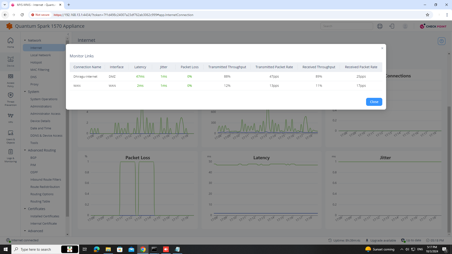 Solved: Quantum Spark 1570 WAN link time to time down - Check Point ...