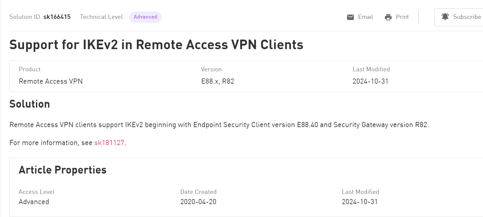 Solved: Ikev2 support for RA vpn clients in R82 - Check Point CheckMates