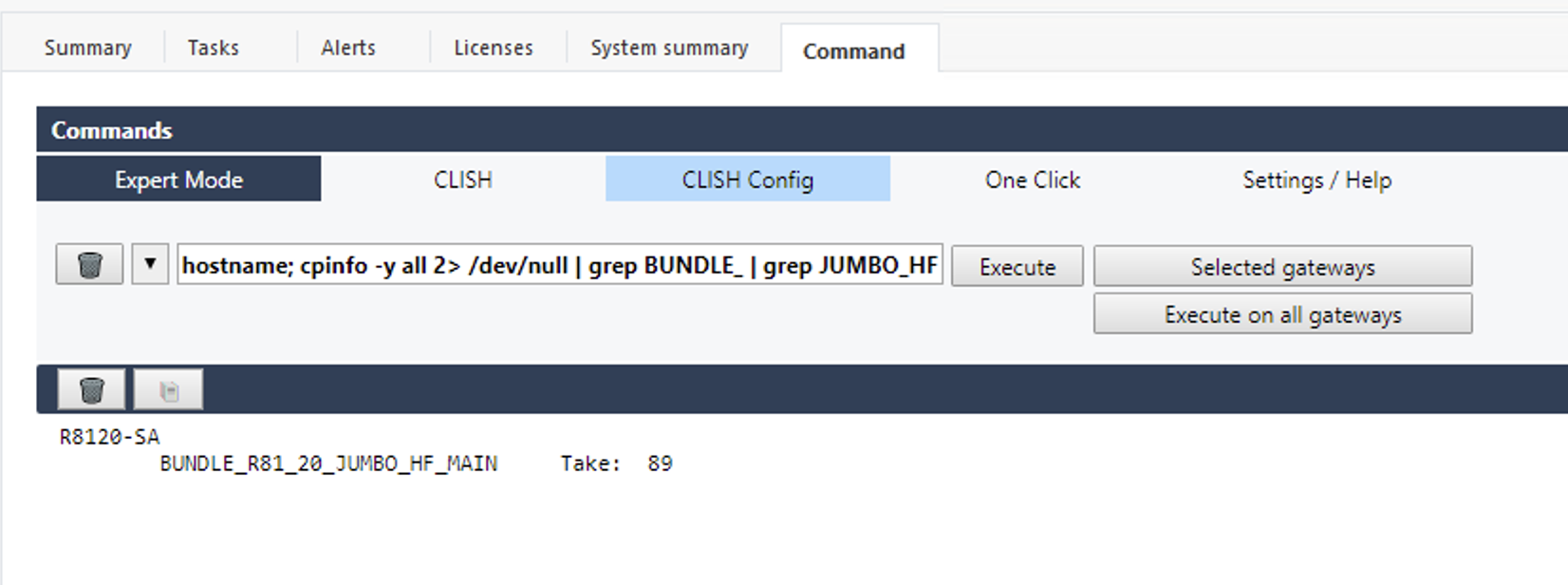 Solved View Installed Jhf For All Gateways In Smartconsol Check