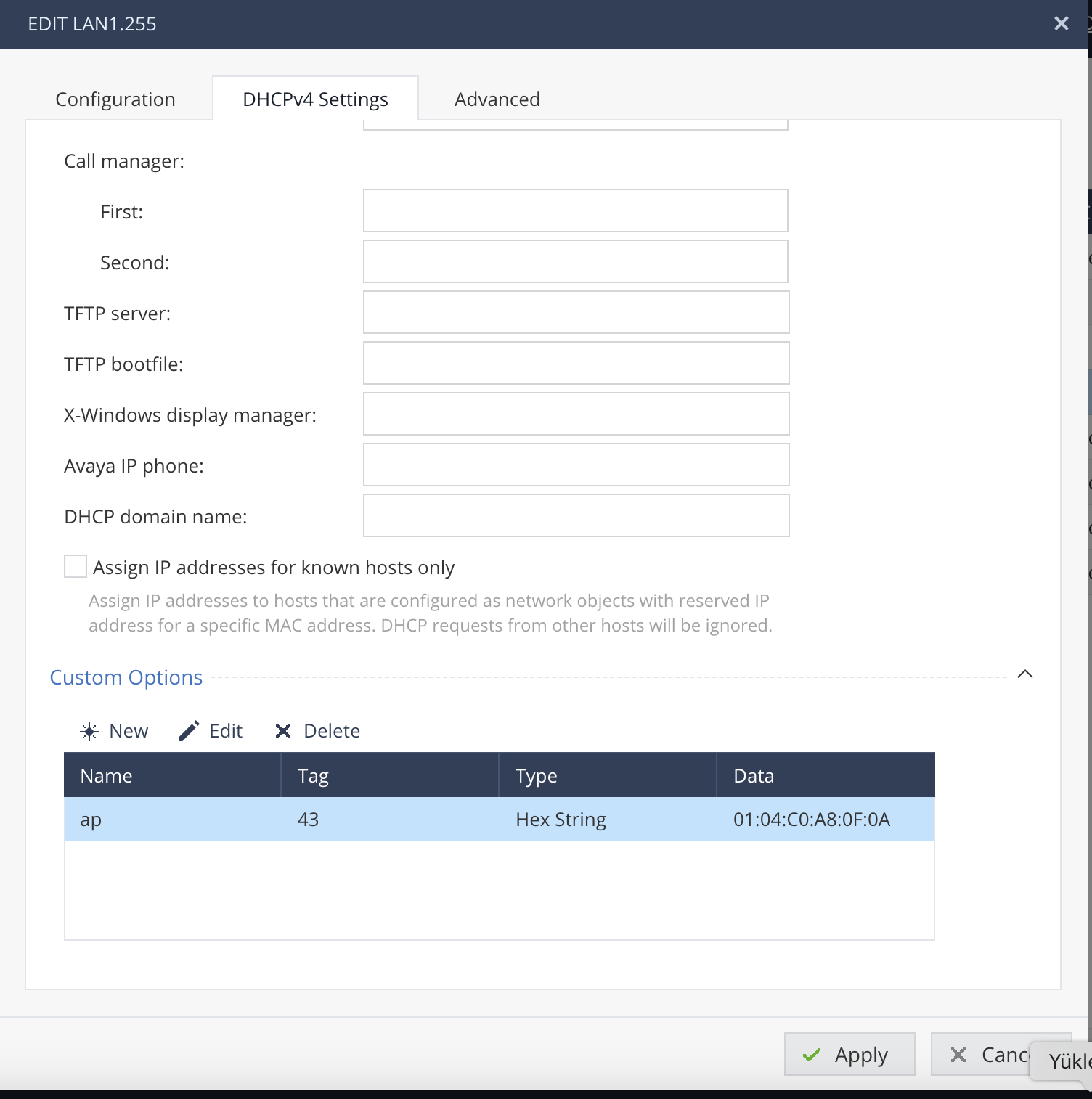 DHCP option 43 - Check Point CheckMates