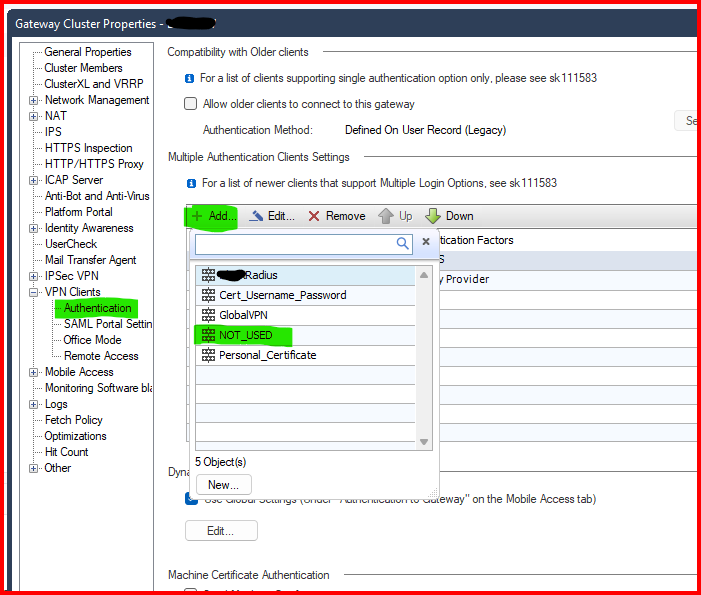 How to delete old Multiple Login Options? - Check Point CheckMates