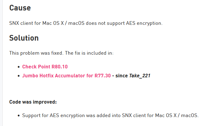 Forcing AES encryption Algorithm for SNX user - Check Point CheckMates