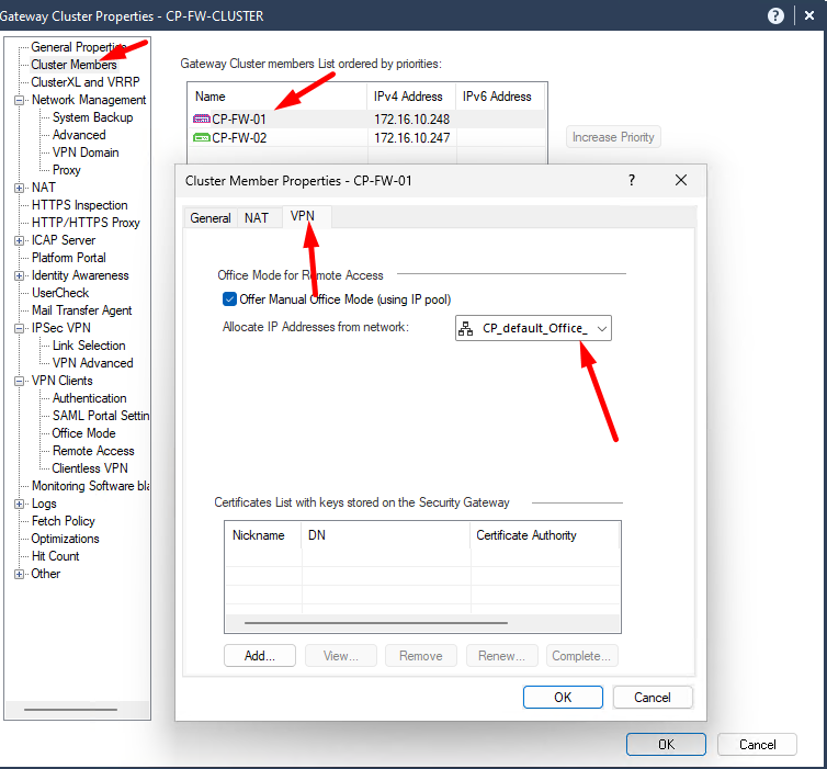 Solved: cluster fail - Check Point CheckMates