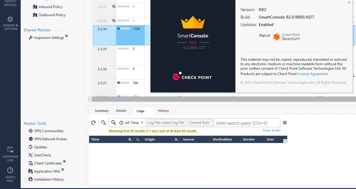 Smartconsole Rule Logs Display Issue Page 2 Check Point Checkmates