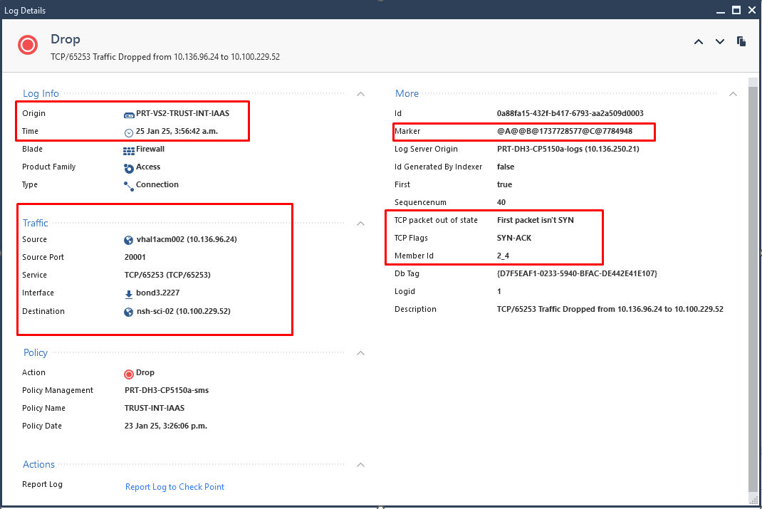 Firewall Logs analysis. - Check Point CheckMates