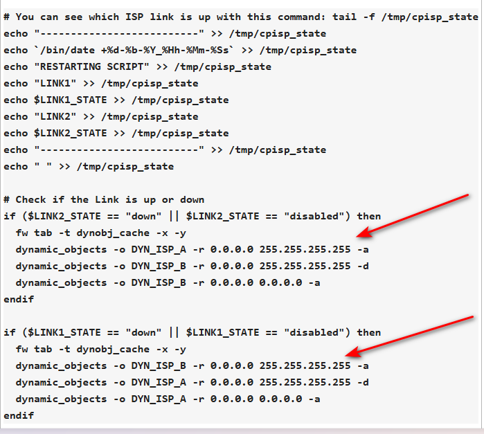 Check Point Isp Redundancy Dynamic Objects Some Check Point