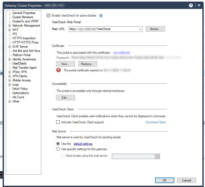 Solved: UserCheck wildcard certificate - Check Point CheckMates
