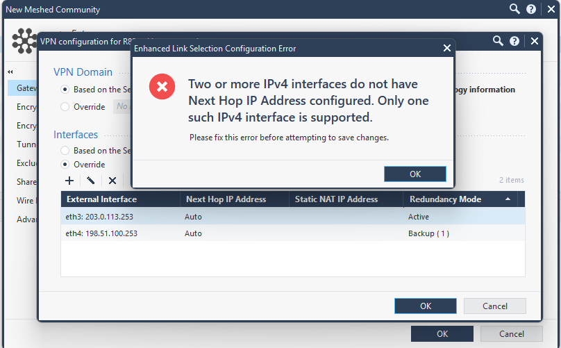 Solved Ipsec Enhanced Mode Tunnel Redundancy Check Point Checkmates
