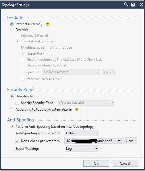 Anti-Spoofing on Internet (External) Interface? - Check Point CheckMates