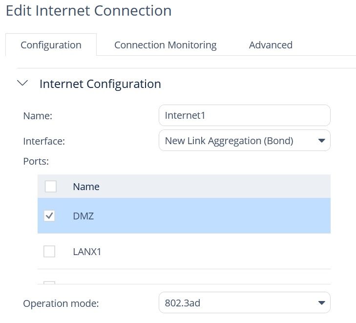 Solved: Create WAN bond with WAN and DMZ ports on 1900 app... - Check ...