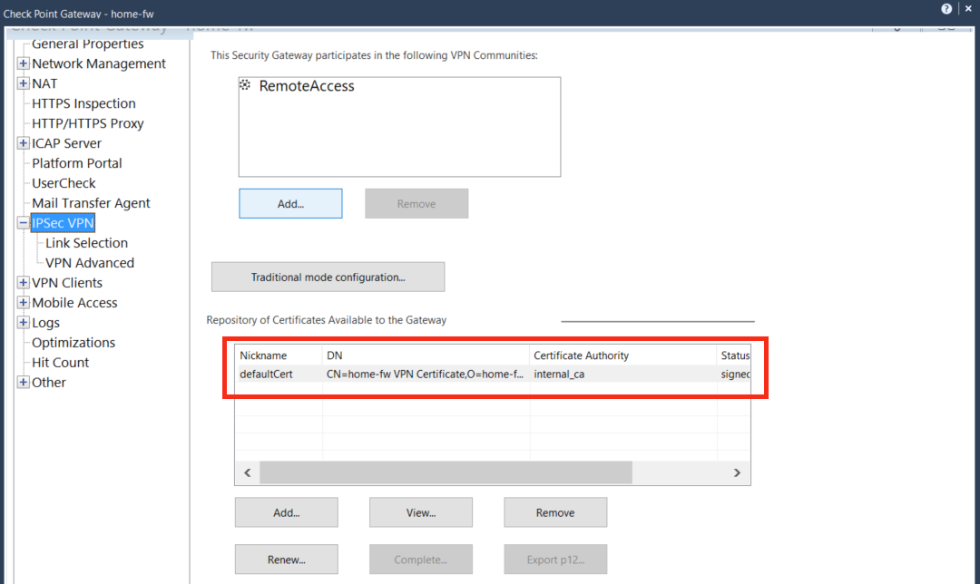 C2S - Libreswan 3.23 (Roadwarrior) and R80.30 - wo... - Check Point ...
