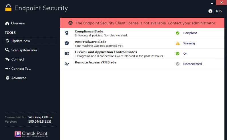 Endpoint Security client license is not available - Check Point CheckMates