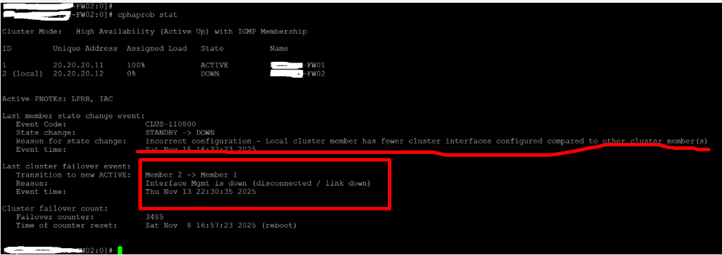 Solved: ClusterXl issue on 3920 82.10 - Check Point CheckMates