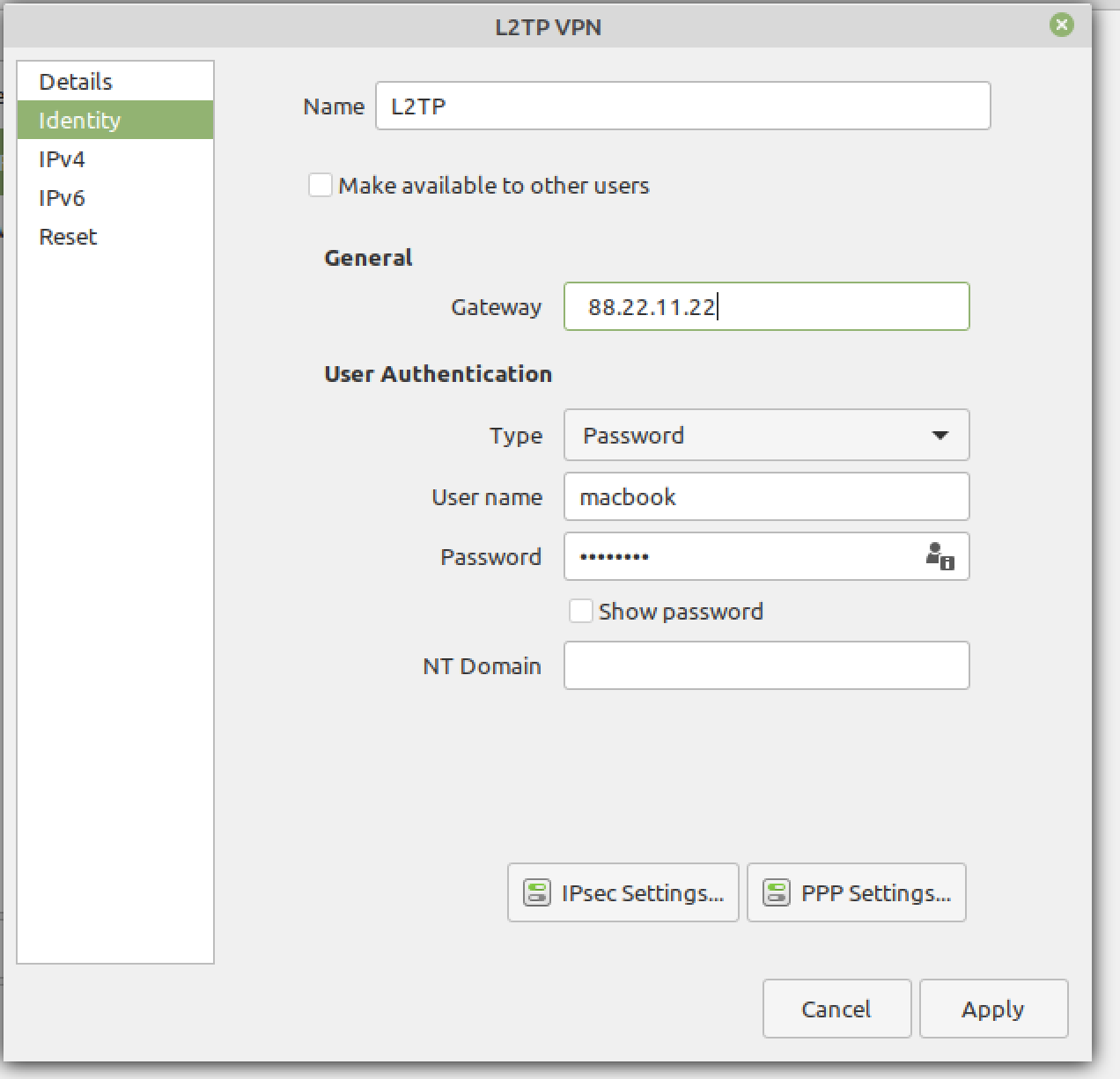 Solved: L2TP over IPSec Linux VPN - Check Point CheckMates