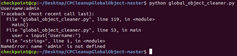 Global object cleanup - Check Point CheckMates