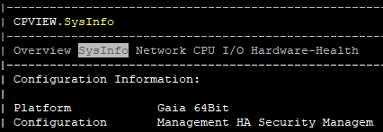 cpview Management HA - Check Point CheckMates