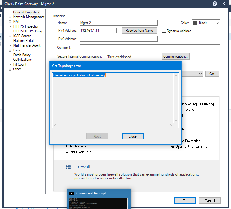 Solved: ha management lab error - Check Point CheckMates