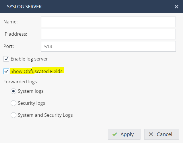 Syslog for SMB device obfuscated - Check Point CheckMates